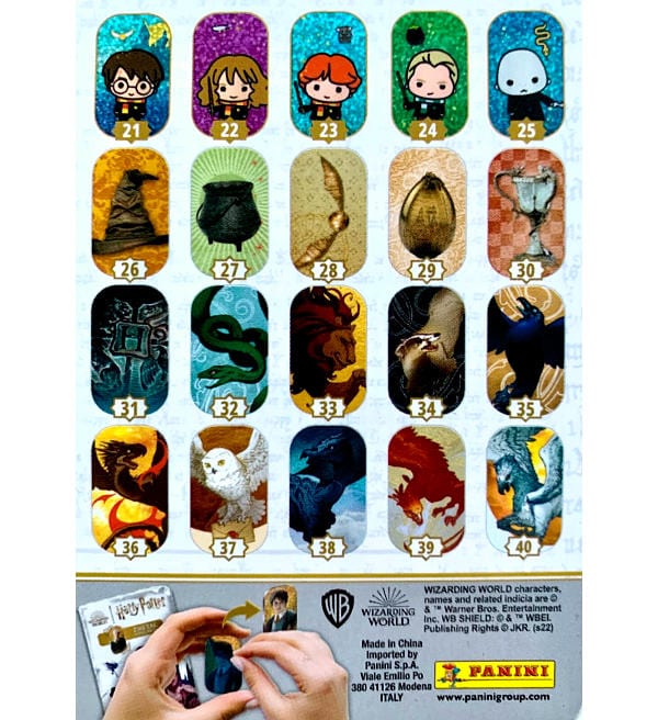 Panini Harry Potter Metal Minicards - Box with 25 packets, Stickerpoint