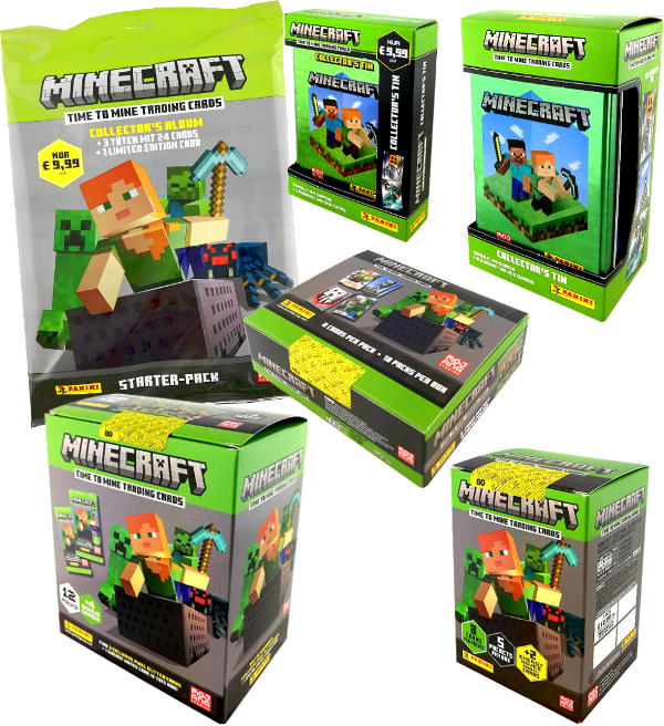 Panini Minecraft 2 Time To Mine Trading Cards - Mega-Bundle, Stickerpoint