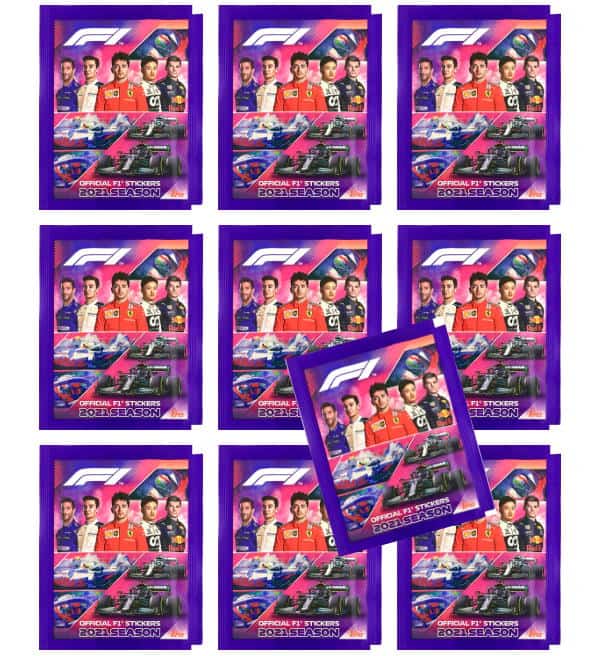 Topps Formula 1 F1 Stickers 2021 - 10 Packets (100 stickers), Stickerpoint