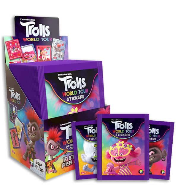 Topps Trolls World Tour Stickers - Box With 30 Packets, Stickerpoint