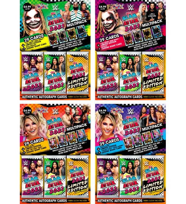 Topps WWE Slam Attax 2021 - All 4 Multipacks, Stickerpoint
