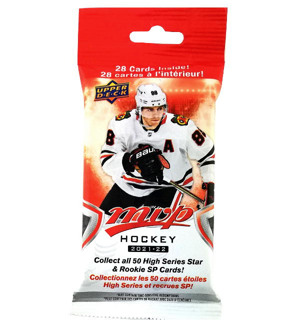 Upper Deck NHL 2021-22 MVP Hockey - Fat Pack With 28 Cards, Stickerpoint